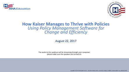 How Kaiser Manages to Thrive with Automated Policy Management Software | NAVEX